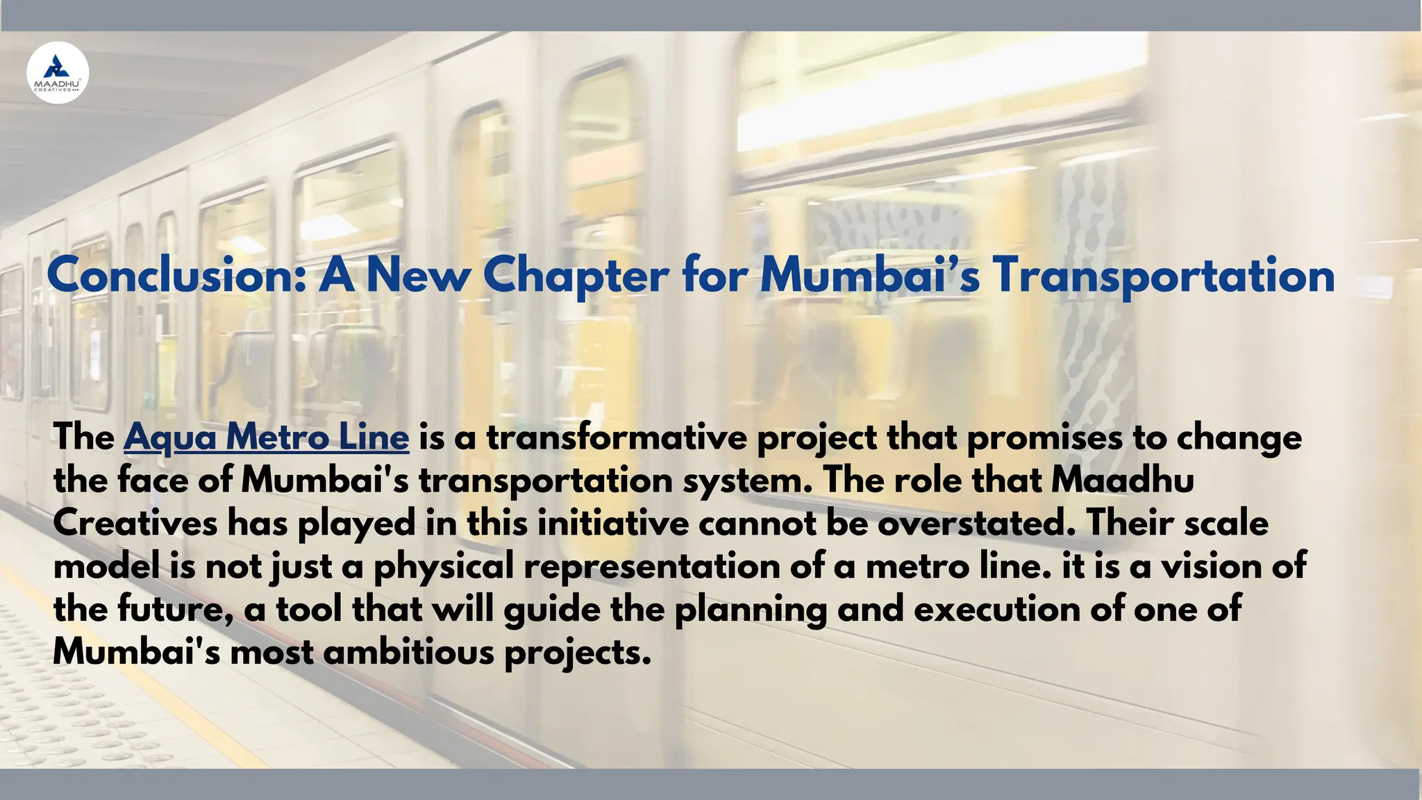 Crafting the Future of Mumbai Maadhu Creatives Presents the Aqua Metro ...