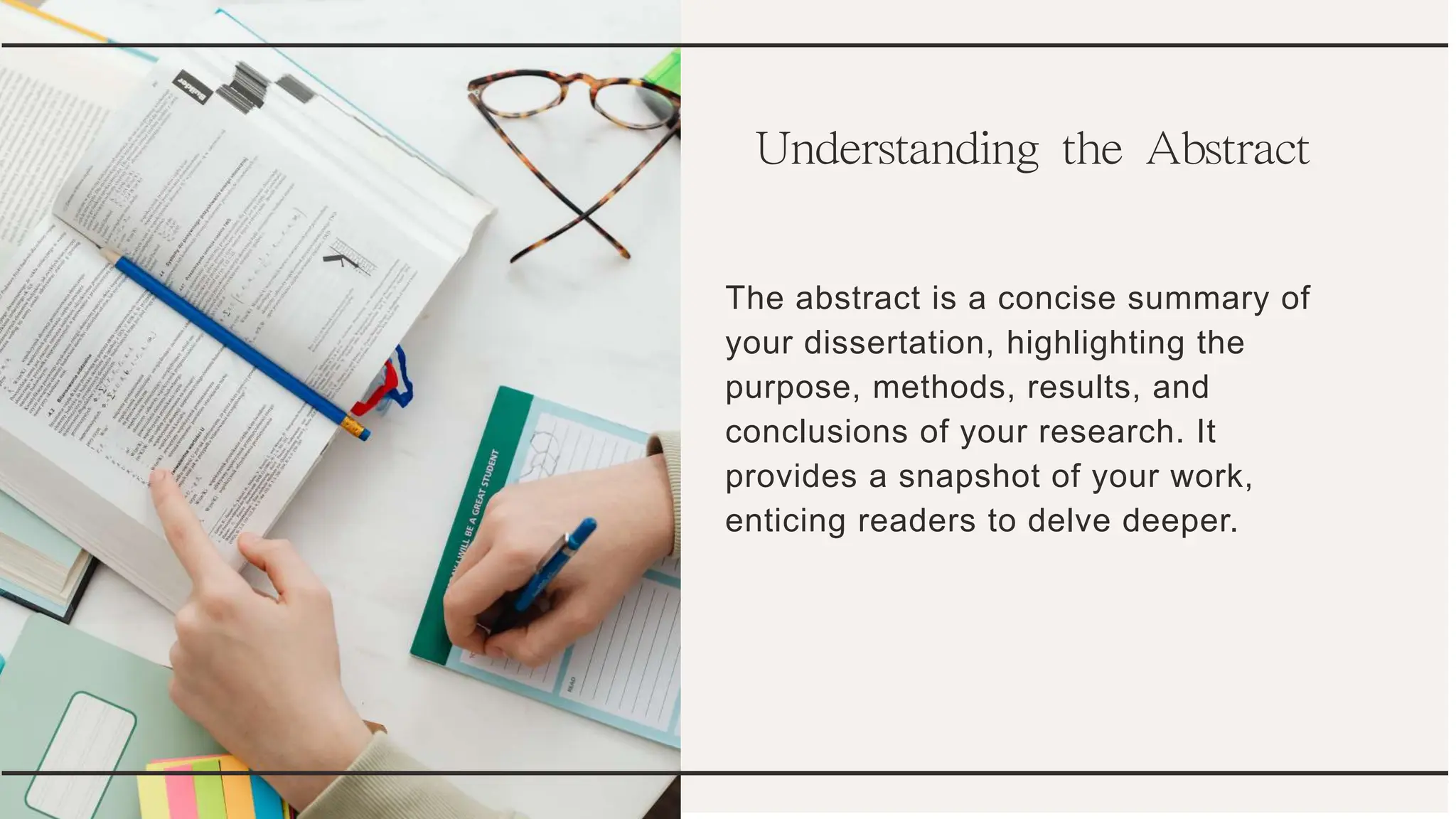 Crafting The Perfect Dissertation Abstract A Comprehensive Guide Ppt