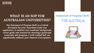 Crafting the Perfect SoP for Australian Universities. | PPT