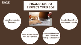 Crafting the Perfect SoP for Australian Universities. | PPT