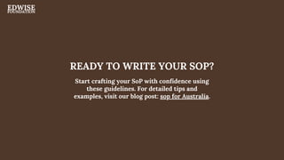 Crafting the Perfect SoP for Australian Universities. | PPT