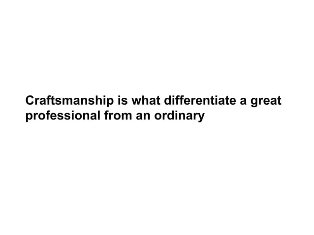 Craftsmanship: The Meaning of Life | PPT