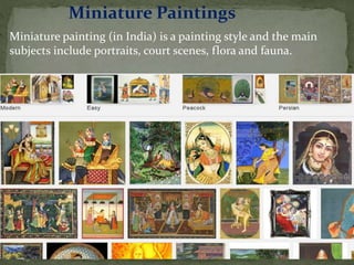Craftsmanship & types of indian paintings | PPTX