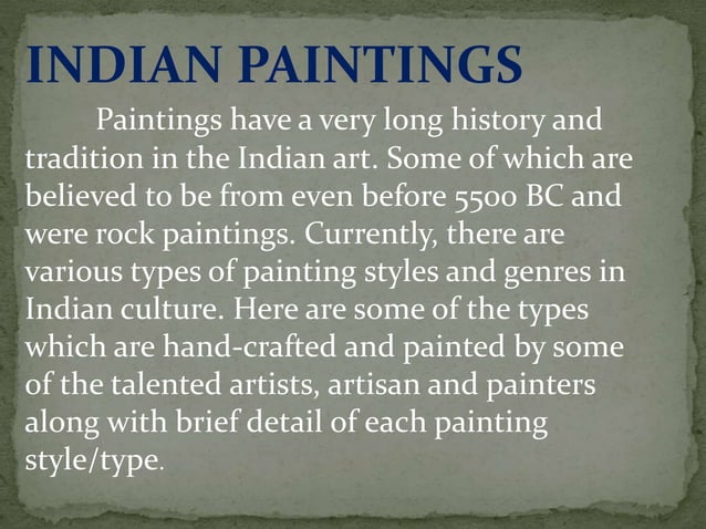 Craftsmanship & types of indian paintings | PPT