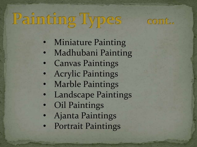 Craftsmanship & types of indian paintings | PPT