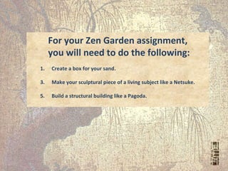 Crafts Zen Garden Project | PPT