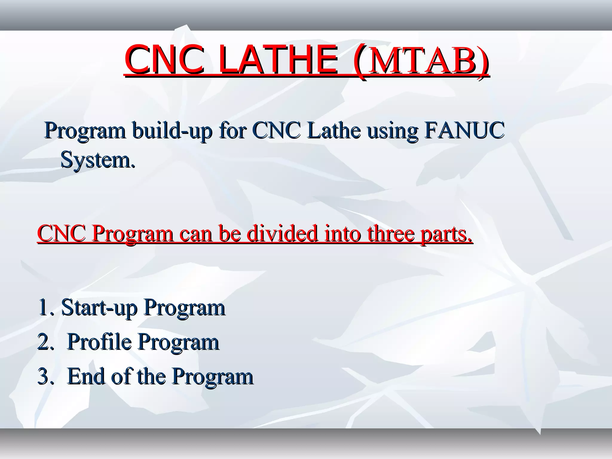 Cnc lathe | PPT