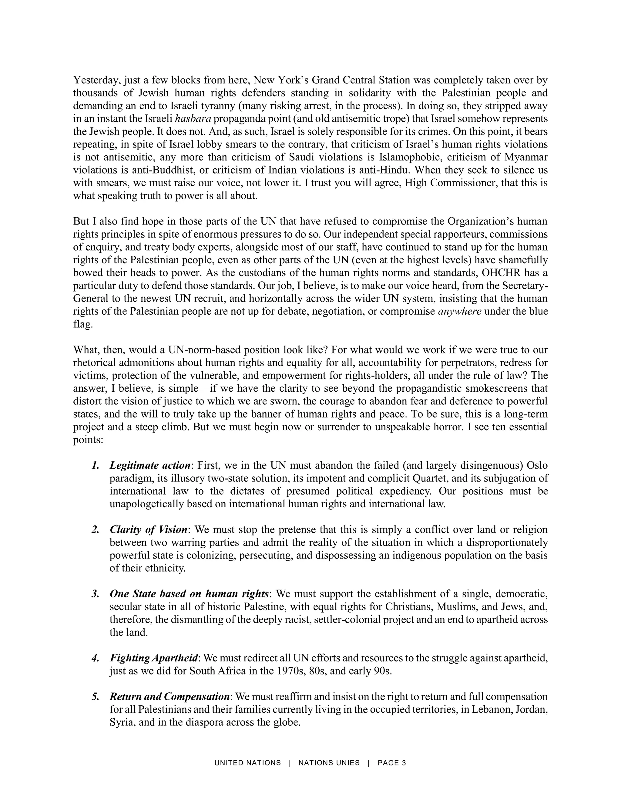 Surat Pengunduran Diri Craig Mokhiber | PDF