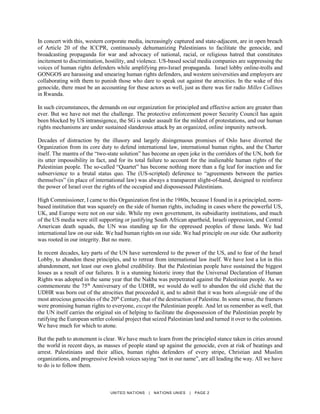 Surat Pengunduran Diri Craig Mokhiber | PDF