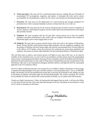 Surat Pengunduran Diri Craig Mokhiber | PDF