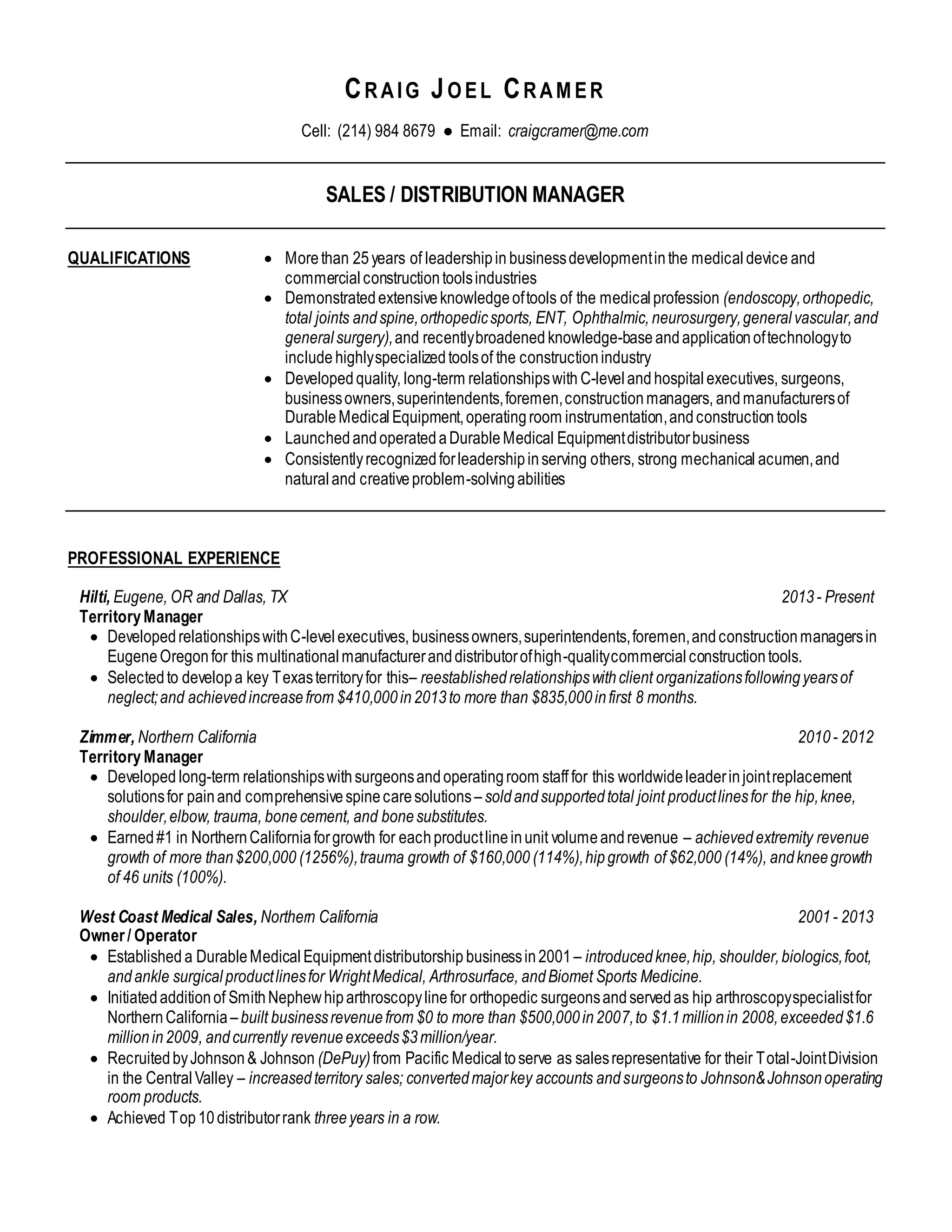 Craig cramer 2015 | PDF