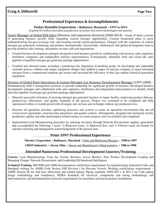 Craig dillworth resume 1 20-15 | PDF | Sales | Business
