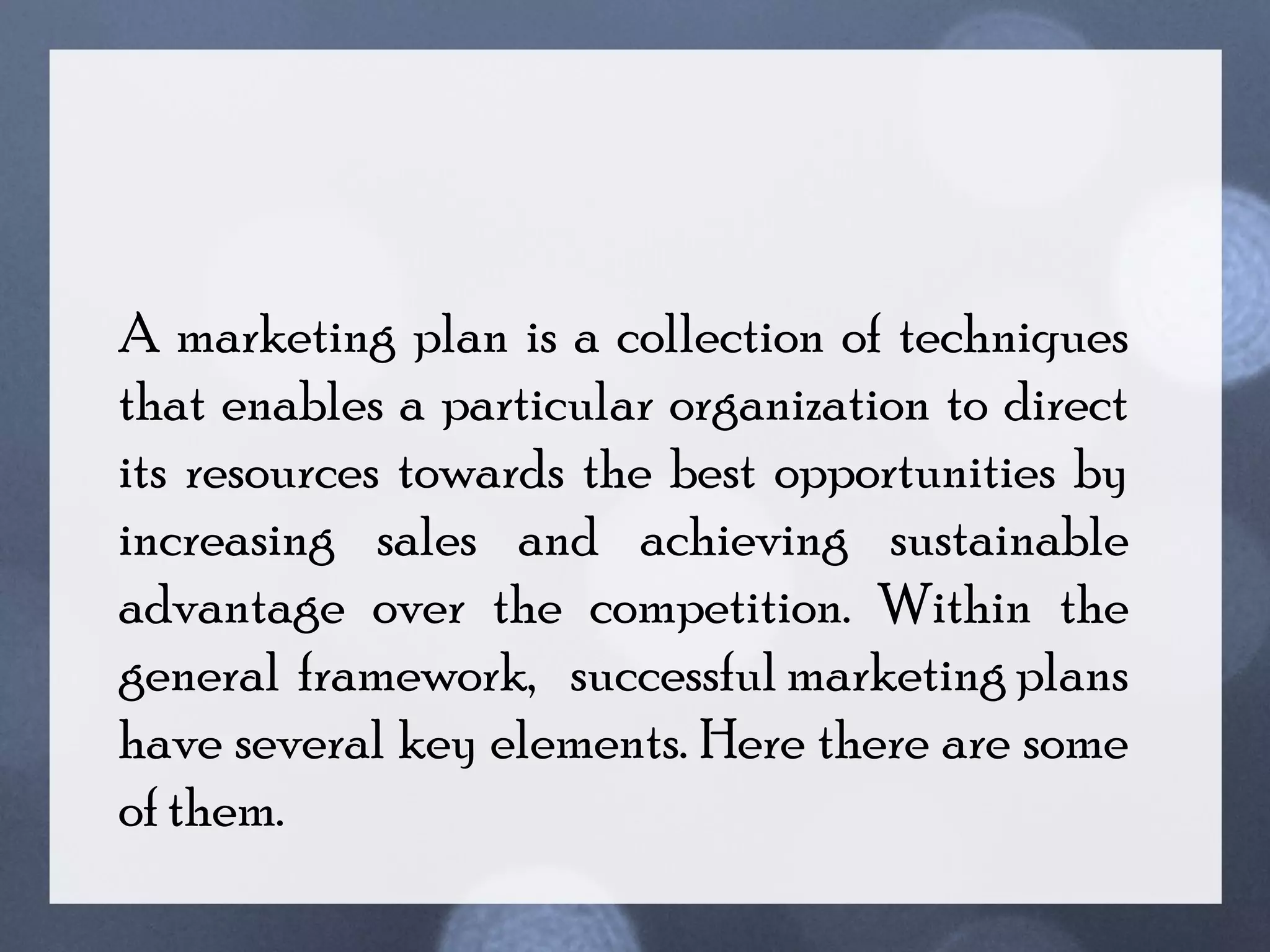 Components of a Successful Marketing Plan | PPT
