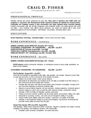 Craig Fisher Resume 2018 | DOCX