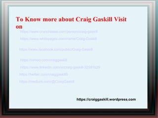 Craig gaskill benefits of volunteering | PPT