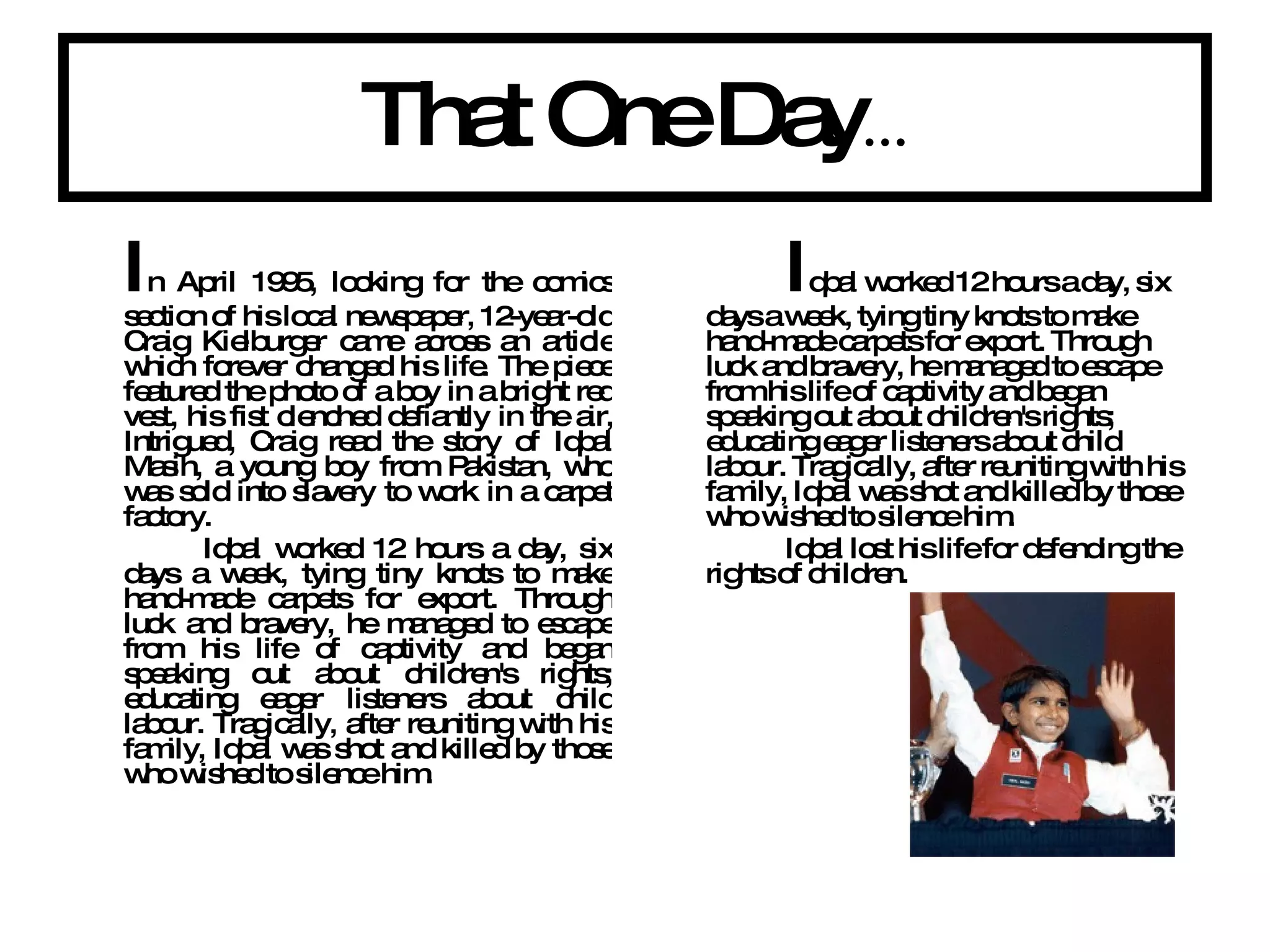 Craig Kielburger | PPT