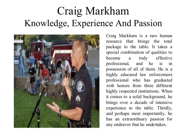 Craig Markham - Keeping the Peace