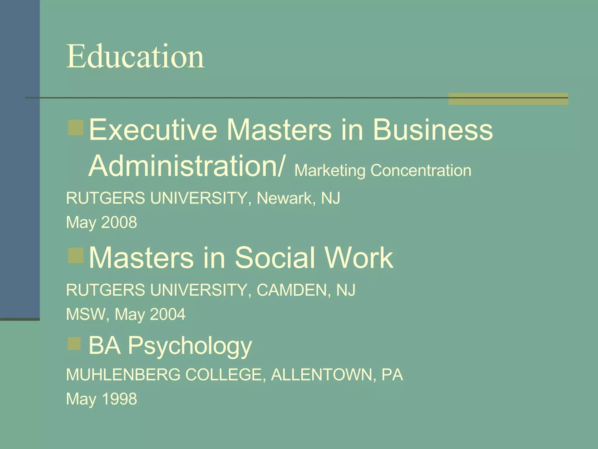 Craig Nussbaum, Msw, Mba Pp Resume | PPT