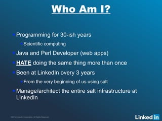 SaltConf14 - Craig Sebenik, LinkedIn - SaltStack at Web Scale | PPT