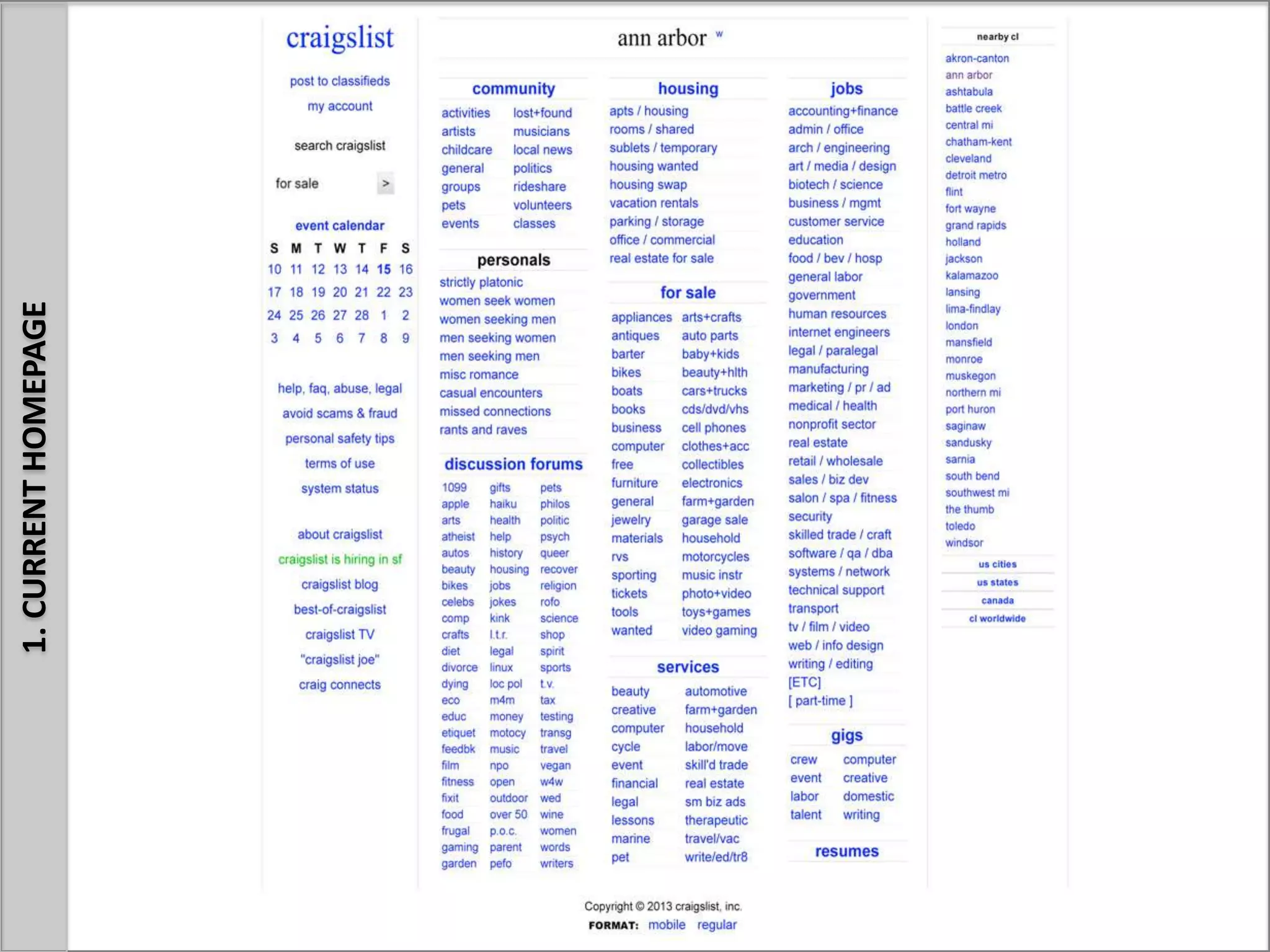 Craigslist Redesign | PPTX