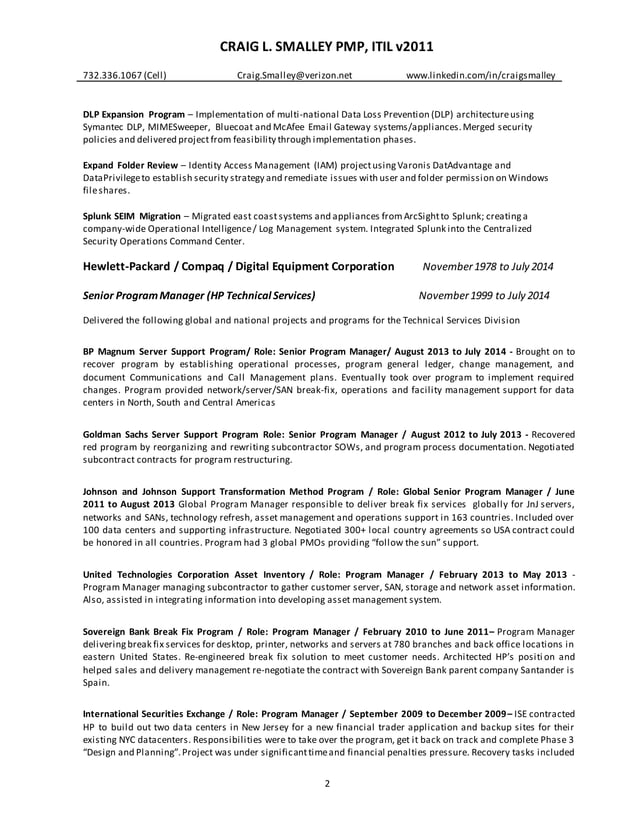 Craig Smalley resume v2 | DOCX