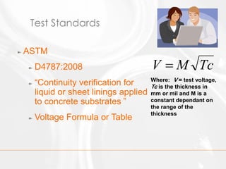 Craig Woolhouse - The Use of Pulsed DC Holiday Detectors for Field ...