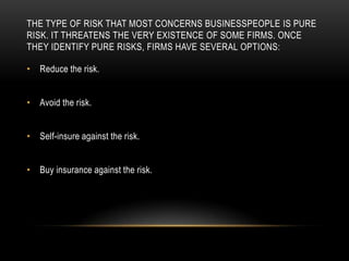 Managing Risk | PPTX | Health Insurance | Insurance