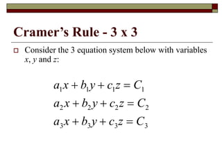 Cramer's Rule.ppt