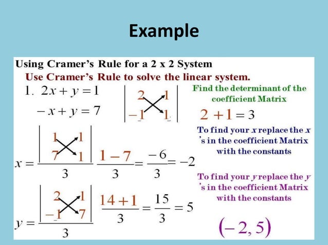 Cramer's rule ? version 1 | PPTX