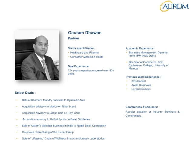 Growing investor interest in the Indian CRAMS / CDMO industry - Aurum and DealCurry CXO ...