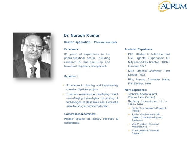 Growing investor interest in the Indian CRAMS / CDMO industry - Aurum and DealCurry CXO ...