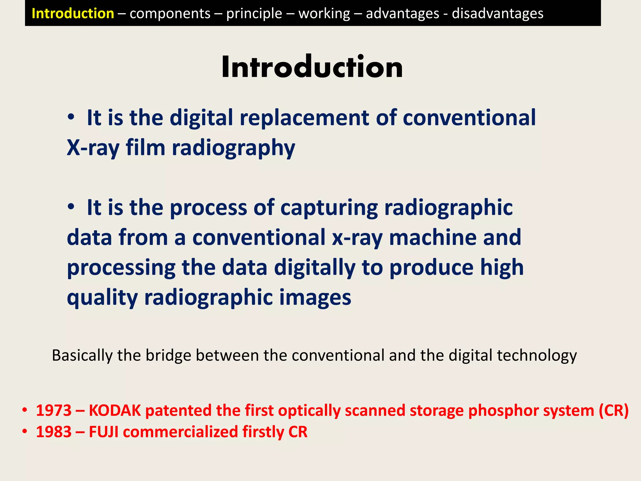 Computed Radiography and digital radiography | PPTX