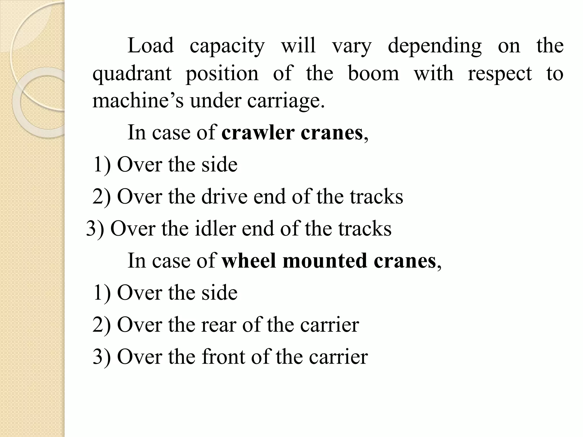 Construction Equipment -Crane - Hoisting equipment | PPTX