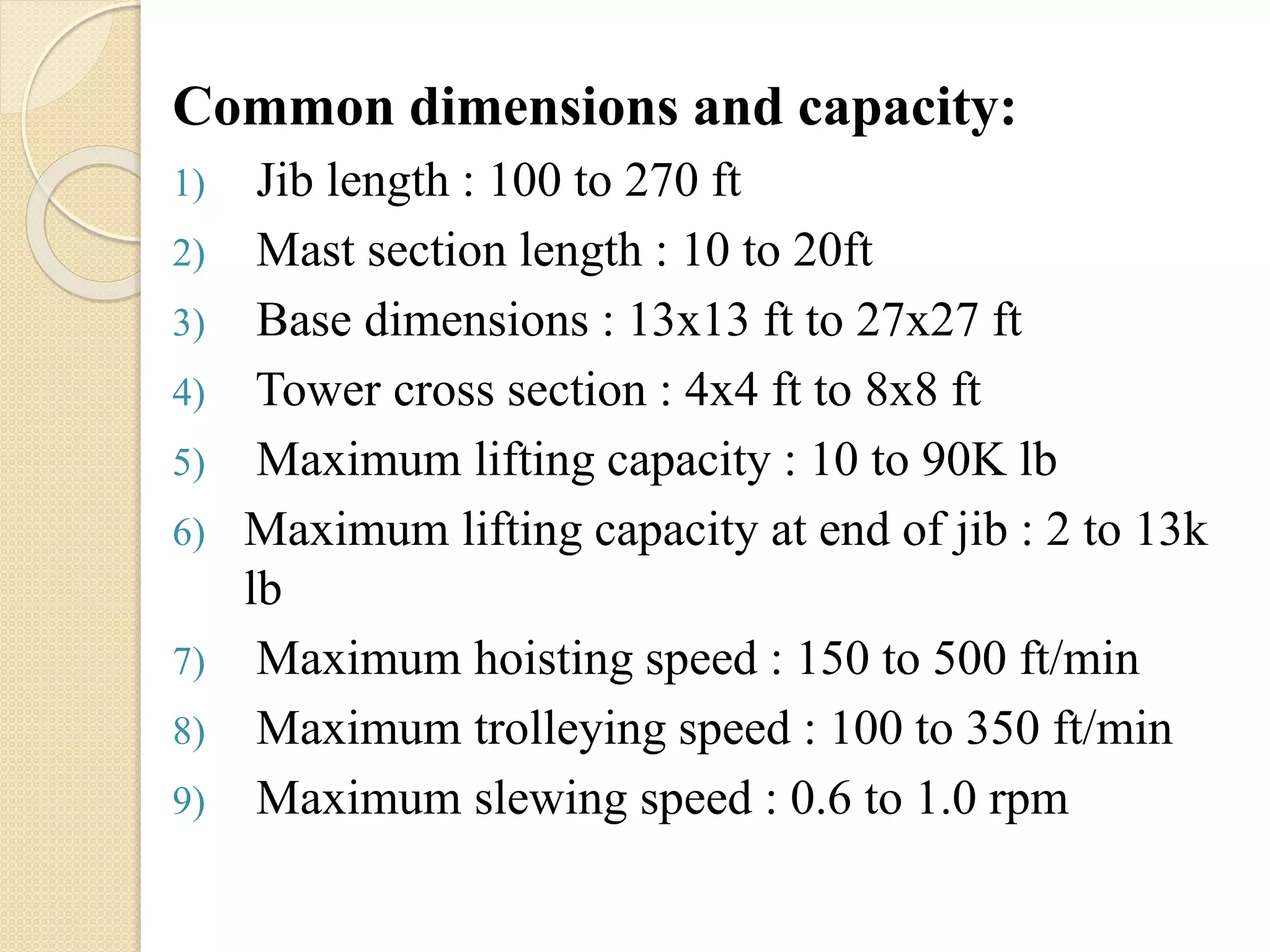 Construction Equipment -Crane - Hoisting equipment | PPTX