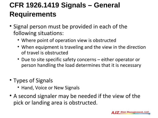 Crane signal-person-training-slides | PPT | Civil Engineering Industry ...
