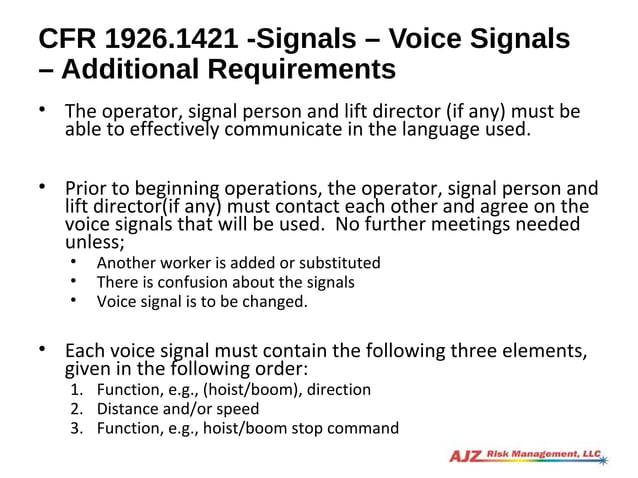 Crane signal-person-training-slides | PPT | Civil Engineering Industry ...