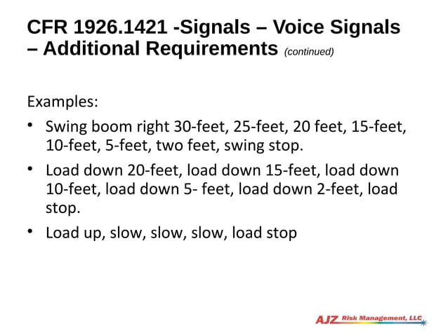 Crane signal-person-training-slides | PPT | Civil Engineering Industry ...