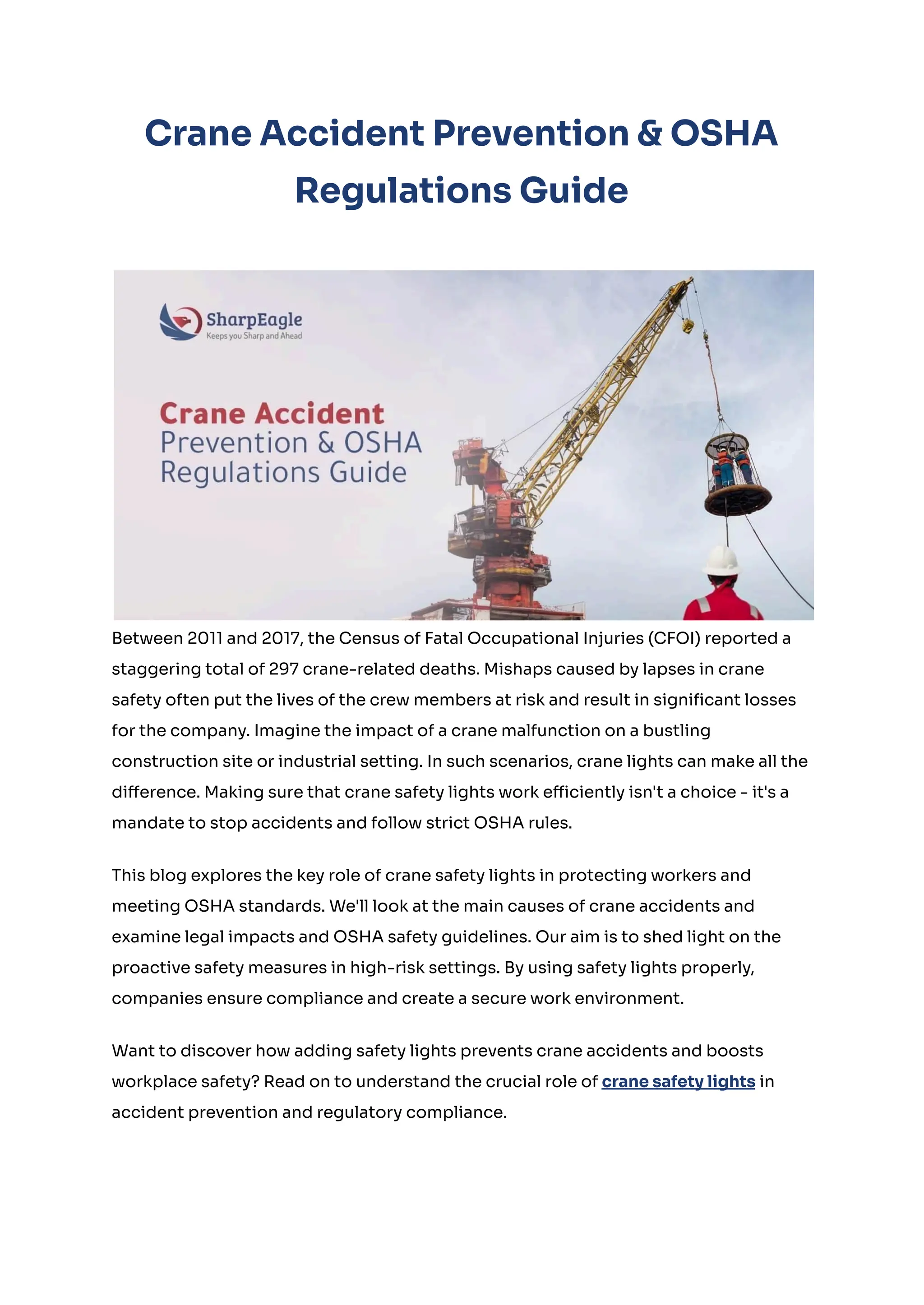 Crane Accident Prevention Guide: Key OSHA Regulations for Safer ...