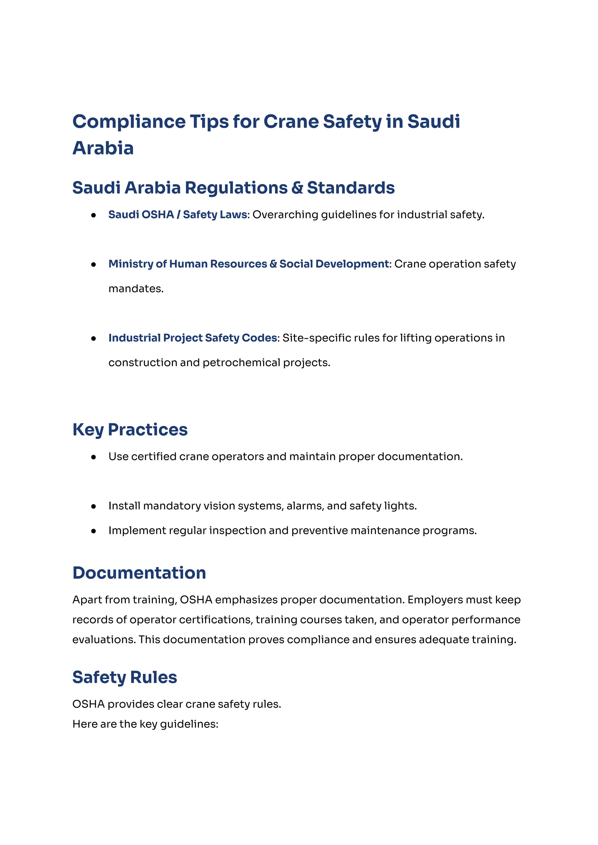 Crane Accident Prevention Guide: Key OSHA Regulations for Safer Operations | PDF