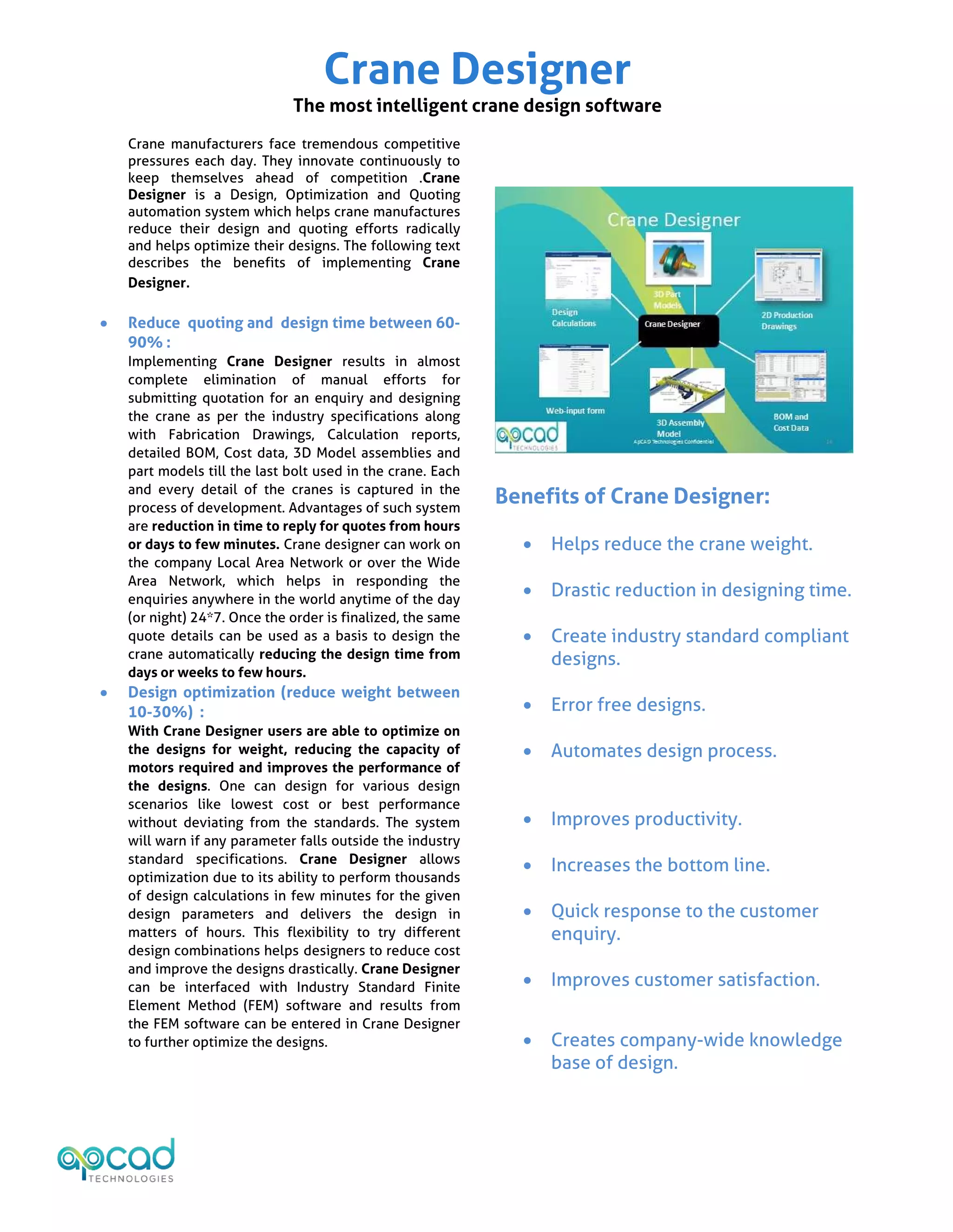Crane Design and quote automation , design optimization . | PDF