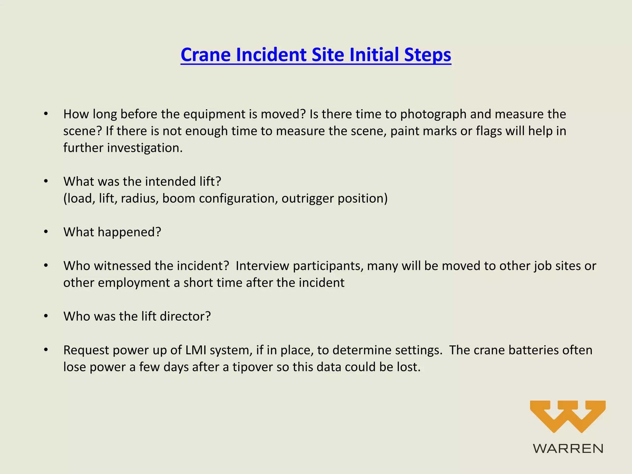 Crane Incident Handbook | PPTX