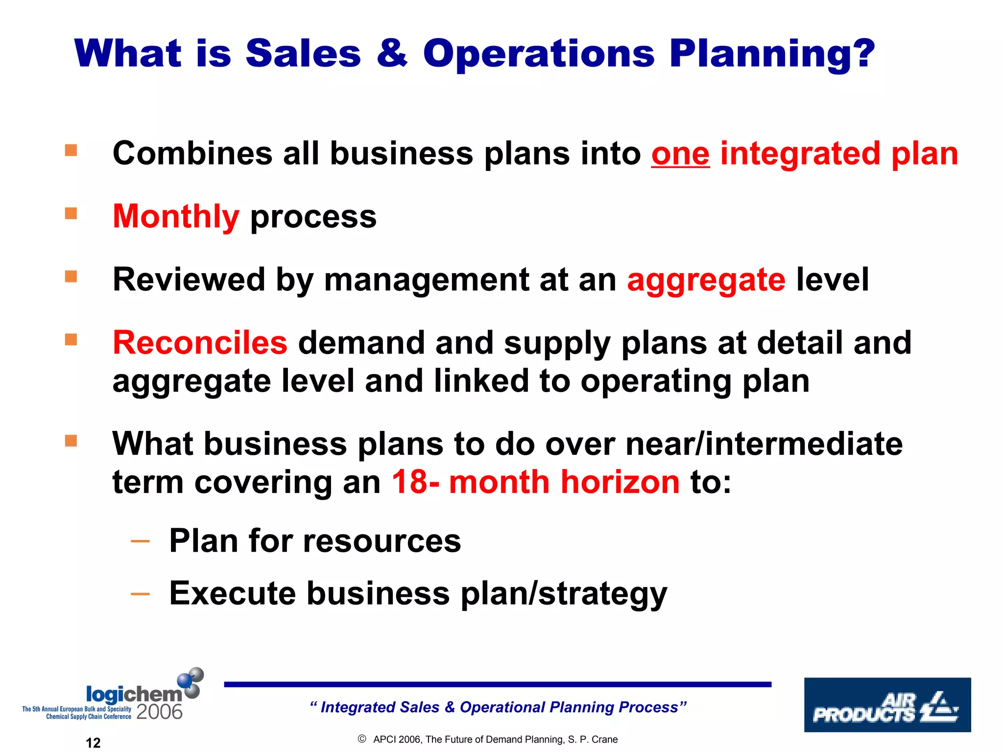 Implementing An Integrated Sales And Operations Planning Process | PPT