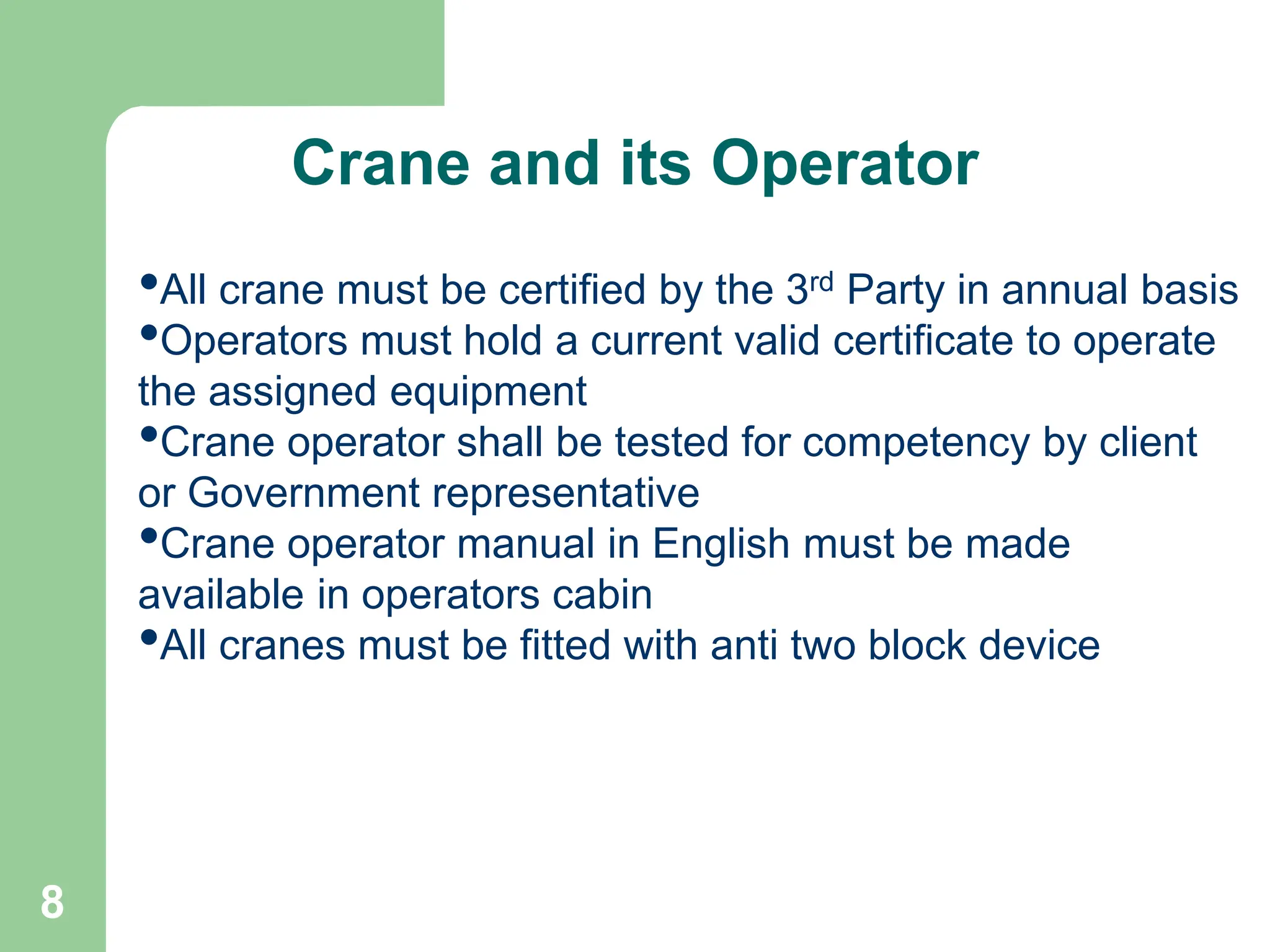 Crane & Lifting Safety.ppt Crane lifting safety useful for construction ...