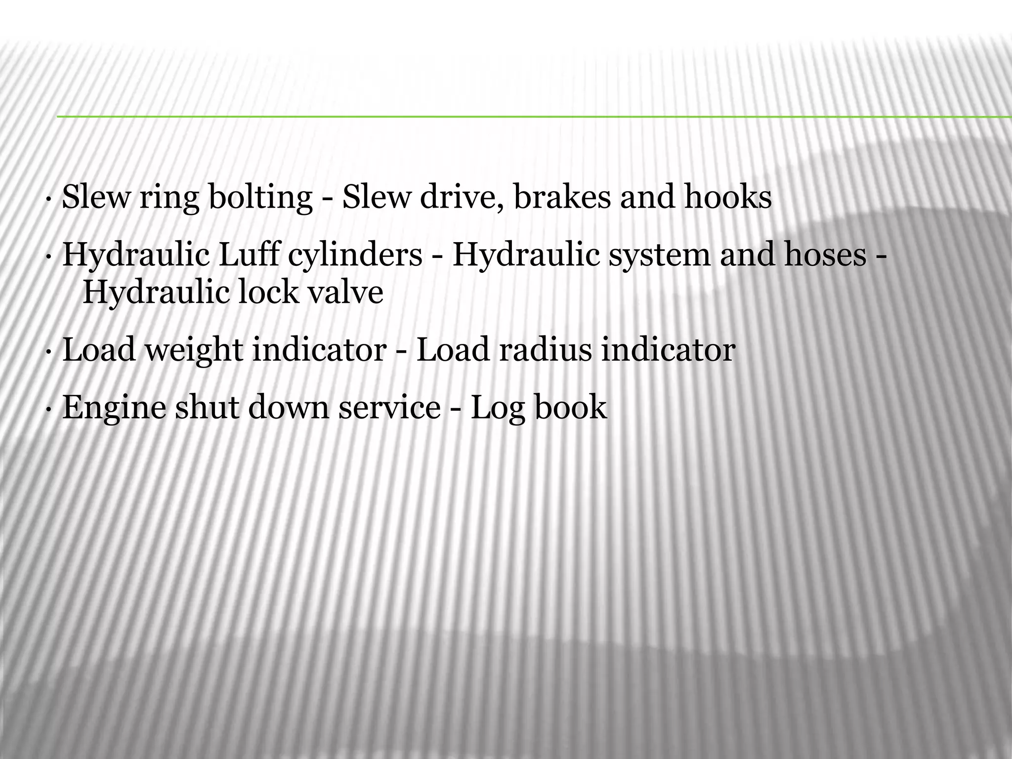 Crane maintenance services | PPT