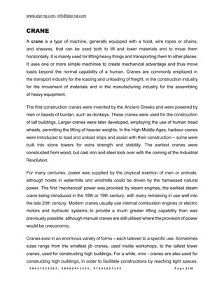 Crane Operation Manual | DOCX