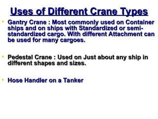 Cranes operation onboard ship marine operation | PPT