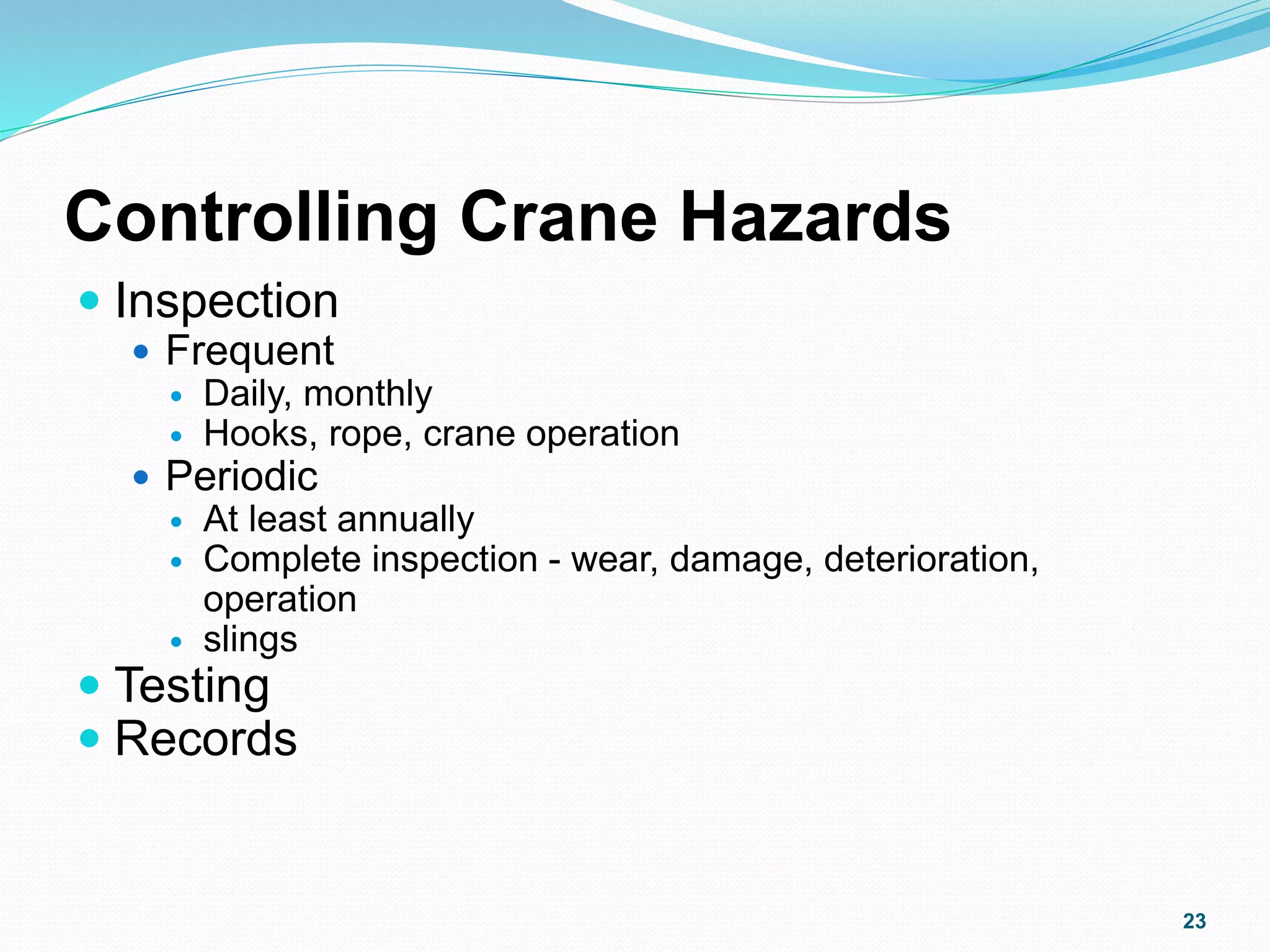 Cranes and Hoist Safety | PPT