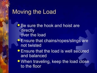 Cranes and Rigging | PPT