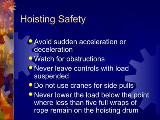 Cranes and Rigging | PPT