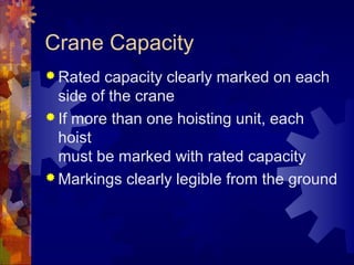 Cranes and Rigging | PPT